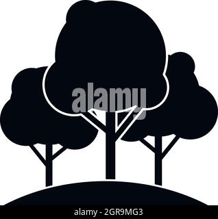 Forest Simple vector icon. Illustration symbol design template for web ...