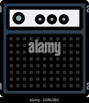 Audio Monitor Icon. Bold outline design with editable stroke width ...