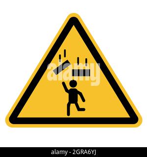 Hazard sign with falling objects symbol Stock Photo - Alamy