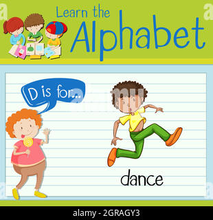 Flashcard letter D is for dancing Stock Vector Image & Art - Alamy