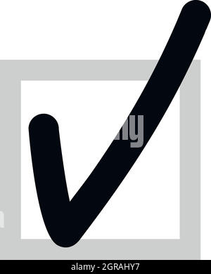 Tick Checkmark Correct Square Sign Verified Outline Symbol Right Choice ...