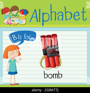 Flashcard letter B is for bomb Stock Vector Image & Art - Alamy