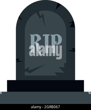 Grave RIP icon, flat style Stock Vector Image & Art - Alamy