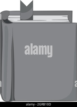Thick book with bookmark icon, monochrome style Stock Vector Image ...