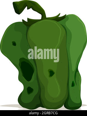 Rotten green vegetable on white background Stock Vector Image & Art - Alamy