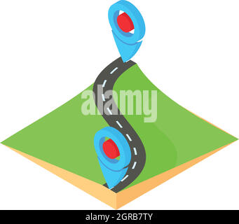 Route information isolated cartoon vector illustrations Stock Vector ...