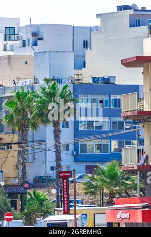 Modern architecture of Bugibba, popular tourist destination in the ...