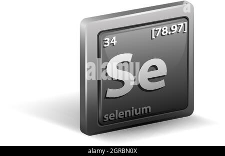 Selenium symbol. Chemical element of the periodic table. Vector stock ...