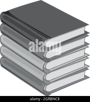 Stack of books icon, black monochrome style Stock Vector Image & Art ...