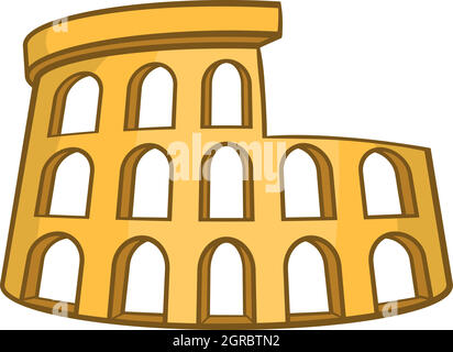 Cartoon background with rome coliseum and ancient buildings vector ...