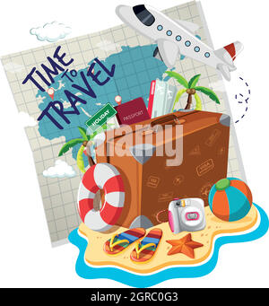 Baggage icon. Time to travel design. Vector graphic Stock Vector Image ...