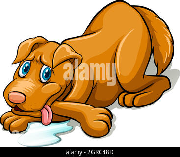 cartoon tired dog Stock Vector Image & Art - Alamy