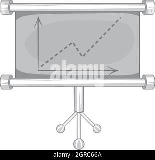 Board with statistics icon, black monochrome style Stock Vector Image ...