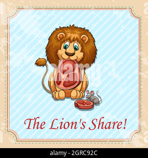 The lion's share idiom Stock Vector Image & Art - Alamy