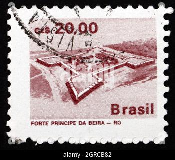 BRAZIL - CIRCA 1986: stamp printed by Brazil, shows zeppelin, circa ...
