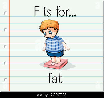 Flashcard letter F is for fat Stock Vector Image & Art - Alamy