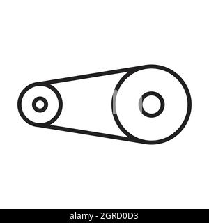 pulley icon logo vector design, this vector image can be used to create ...