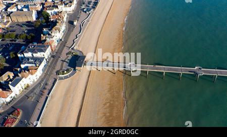 Aerial view of Deal Seafront looking West towards Walmer and Oldstairs ...