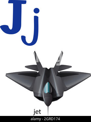Flashcard letter J is for jet Stock Vector Image & Art - Alamy