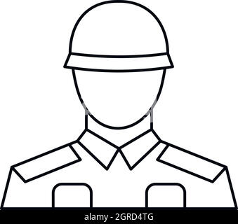 infantry line icon, outline symbol, vector illustration, concept sign ...
