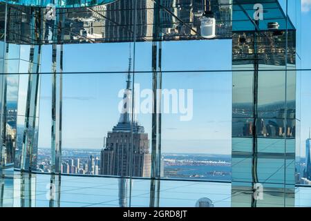 View of the interior of observation deck Summit built on top of One ...