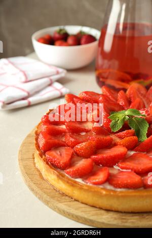 Summer baking concept, homemade vanilla white muffins with berry ...