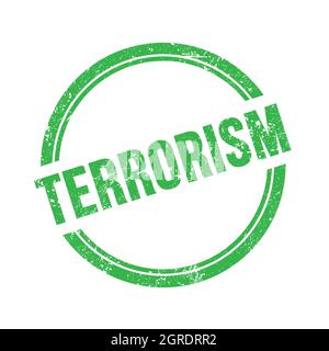 TERRORISM text written on green rectangle stamp sign Stock Photo - Alamy