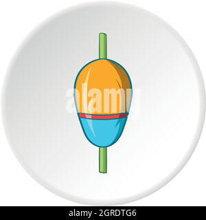 Hook fish bobber icon. Cartoon of hook fish bobber vector icon for web ...