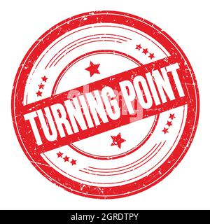 TURNING POINT text on red grungy rectangle stamp sign Stock Photo - Alamy