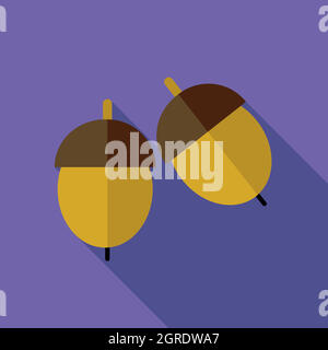 acorn flat style vector icon Stock Vector Image & Art - Alamy