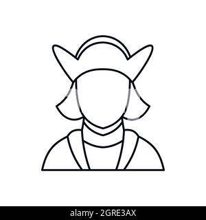 Discoverer line icon, vector. Discoverer outline sign, concept symbol ...