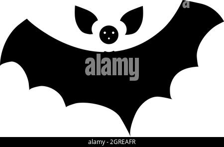 Bat icon. Simple style Halloween holiday big sale poster background ...