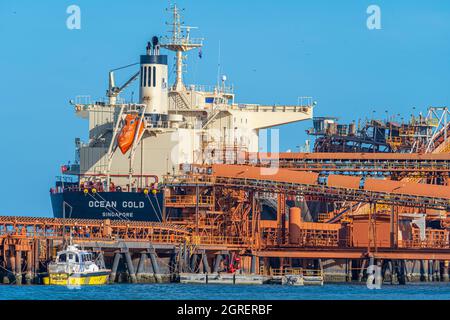 loading bulk carrier with bauxite at port Cabo Rojo, Dominican Republic ...