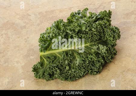 Vegetarian cuisine - Cale cabbage leaf isolated Stock Photo - Alamy