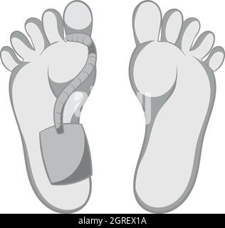 Tag on leg of corpse icon, flat style Stock Vector Image & Art - Alamy