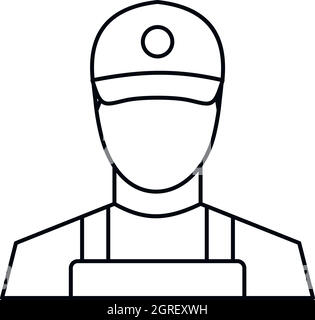 Postman cap icon. Outline postman cap vector icon for web design ...