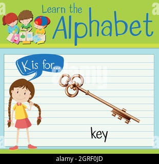 Flashcard letter L is for lock illustration Stock Vector Image & Art ...