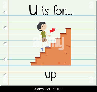 Flashcard letter U is for up Stock Vector Image & Art - Alamy