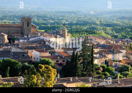 France Var Roquebrune sur Argens reflection of rocher de Roquebrune in ...