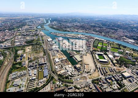 Port Edouard Herriot Lyon Stock Photo - Alamy