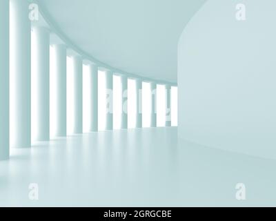 Curved Colonnade. Architectural 3d rendered background Stock Photo - Alamy