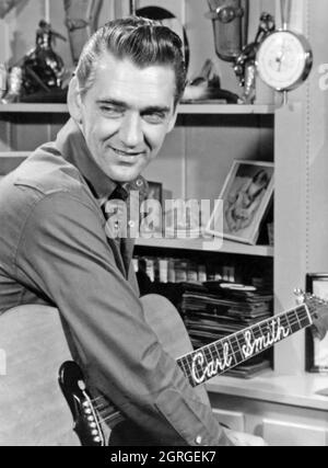 CARL SMITH (1927-2010) Promotional photo of American country musician ...