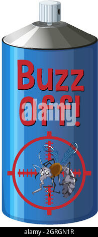 Anti bug spray icon cartoon vector. Mosquito protection. Control ...