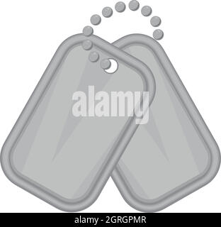 Identification army badge icon. Cartoon illustration of identification ...
