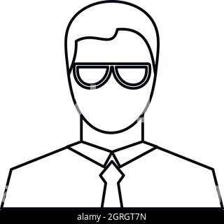 manager line icon, outline symbol, vector illustration, concept sign ...