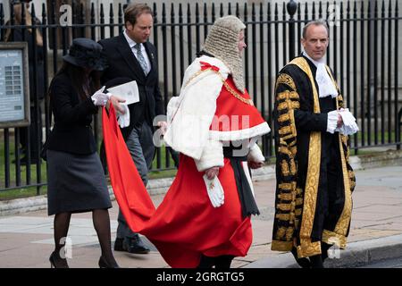 British Justice System. Judge wearing her wig and gown. HOMER SYKES ...