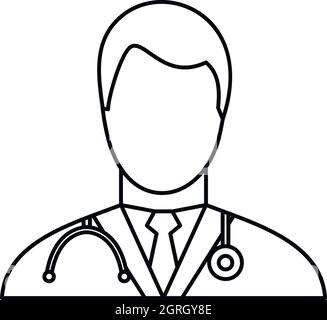 Doctor icon, outline style Stock Vector Image & Art - Alamy