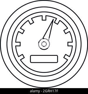 Speed car dashboard icon. Outline speed car dashboard vector icon color ...