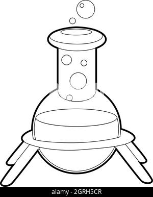 Chemical substance bottle icon. Outline chemical substance bottle ...