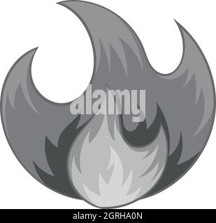 Fire icon, black monochrome style Stock Vector Image & Art - Alamy